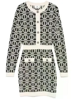 Elisabetta Franchi Logo-jacquard Mini Dress