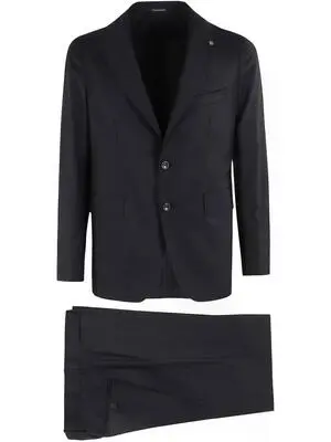 Tagliatore Single Breasted Wool Suit - Blue