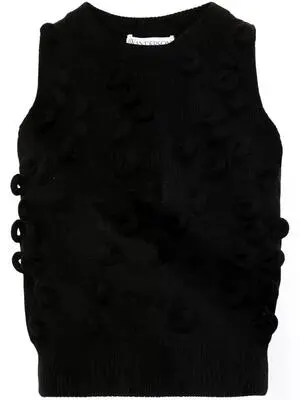 JW Anderson Loop-detailing Knitted Tank Top - Black
