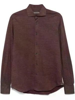 Corneliani Mélange-effect Shirt - Red