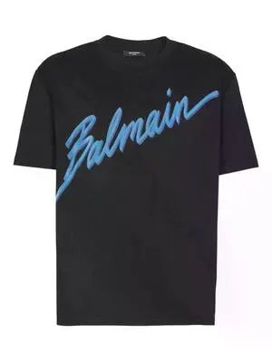 Balmain Flocked-finish T-shirt
