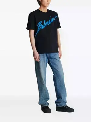 Balmain Flocked-finish T-shirt
