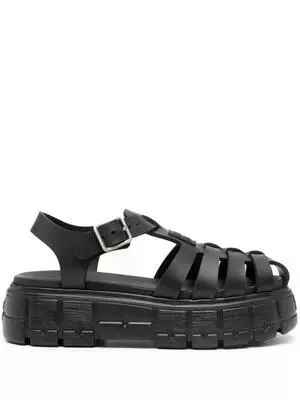 Miu Miu Appliqué-logo Flatform Sandals