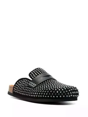 JW Anderson Crystal-embellished Leather Mules