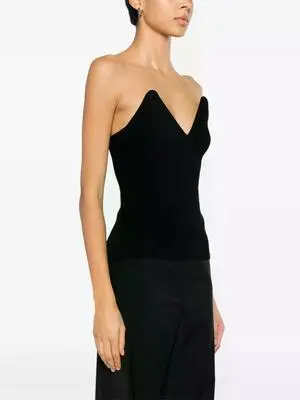 Coperni Ribbed-knit Bustier Top