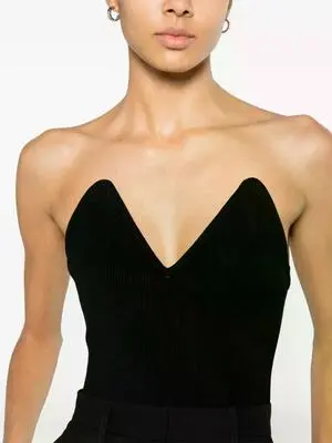 Coperni Ribbed-knit Bustier Top