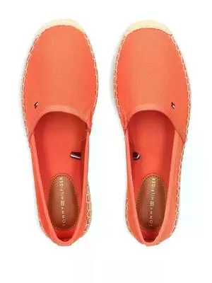Tommy Hilfiger Flag-embroidered Canvas Espadrilles - Orange