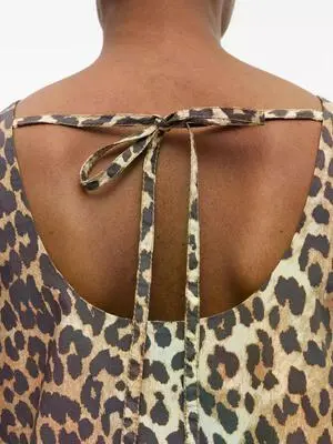 GANNI Leopard-print Dress - Neutrals
