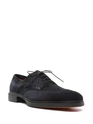 Santoni Suede Oxford Shoes