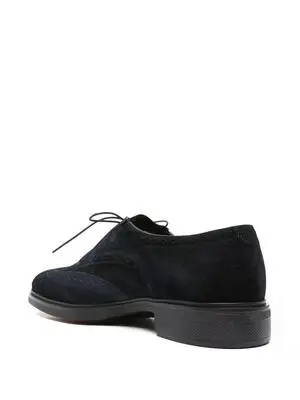 Santoni Suede Oxford Shoes