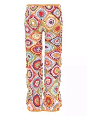 MIXIK Embroidered Straight-leg Trousers