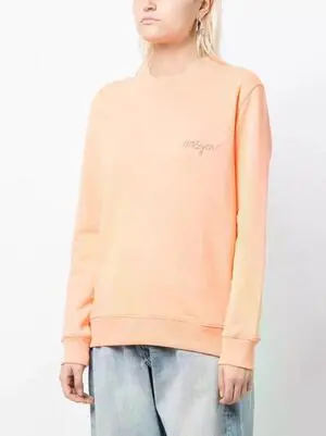MSGM Logo-embroidered Cotton Sweatshirt - Orange