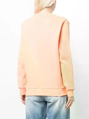 MSGM Logo-embroidered Cotton Sweatshirt - Orange