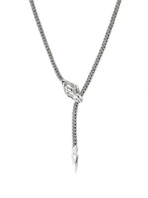 John Hardy Sterling Naga Lariat Necklace With Blue Sapphire - Silver