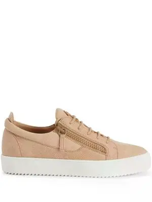GIUSEPPE ZANOTTI Frankie Double-zip Low-top Sneakers - Neutrals