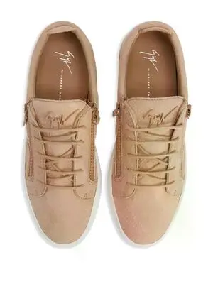 GIUSEPPE ZANOTTI Frankie Double-zip Low-top Sneakers - Neutrals