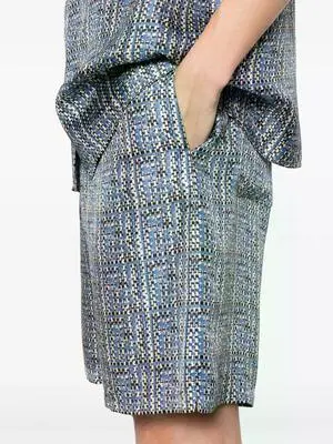 Fendi Ff-print Silk Shorts