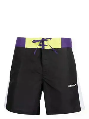 Off-White Arrows-print Swim Shorts - Black