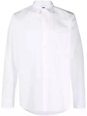 Comme Des Garçons Patch-pocket Cotton Shirt - White