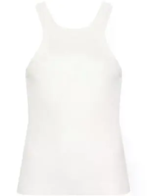 Closed Logo-embroidered Ribbed Tank Top - Neutrals