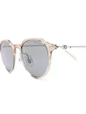 Montblanc Round-frame Sunglasses - Neutrals