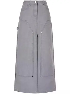 STUDIO TOMBOY Cotton Midi Skirt - Blue