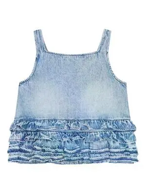 GANNI Ruffled Denim Top