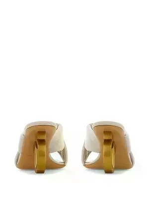 FERRAGAMO Crossover-strap Sculptural Heel Sandals - Neutrals