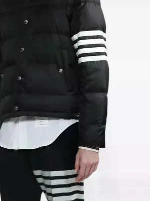 Thom Browne 4-bar Hooded Puffer Jacket - Black