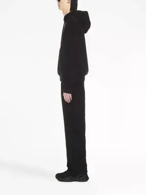 Off-White Off Stamp Cotton Hoodie - Black