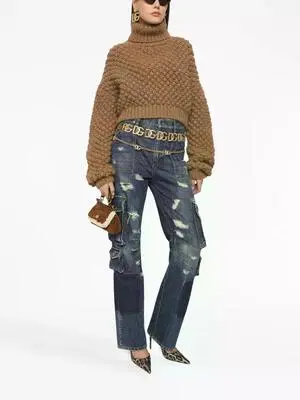Dolce & Gabbana Roll-neck Cropped Jumper