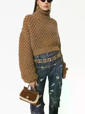 Dolce & Gabbana Roll-neck Cropped Jumper
