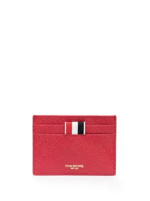Thom Browne Anchor-embroidered Leather Cardholder