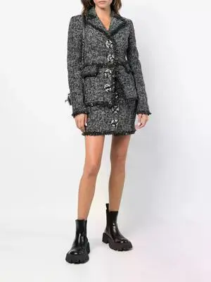 Philipp Plein Button-front Tweed Skirt