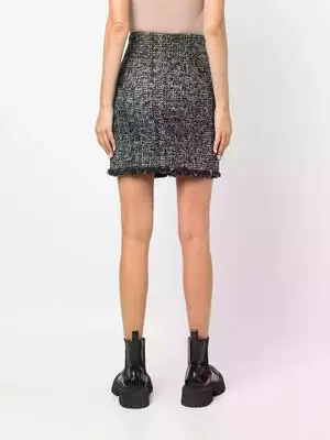 Philipp Plein Button-front Tweed Skirt