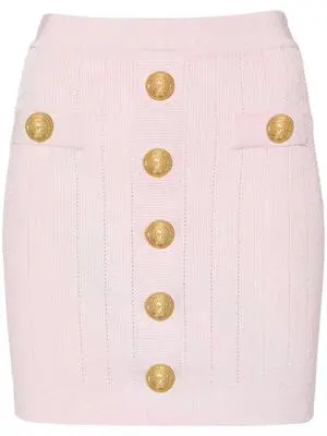 Balmain High-waist Mini Skirt - Pink
