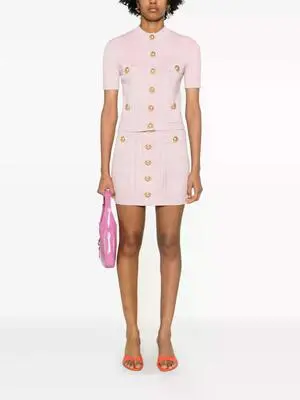 Balmain High-waist Mini Skirt - Pink