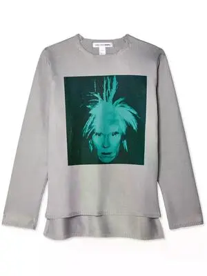 Comme Des Garçons Graphic-print Layered Jumper