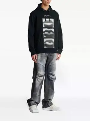 Balmain Lips Print Hoodie