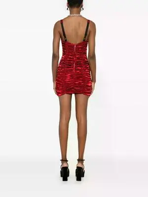 Dolce & Gabbana Draped Satin Sweetheart Mini Dress