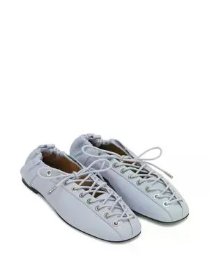 GANNI Lace-up Ballet Flats - Blue