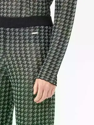 JW Anderson Houndstooth Logo Plaque Flared Trousers