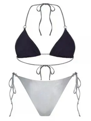 LET'S SWIM Metallic Bikini Bottoms