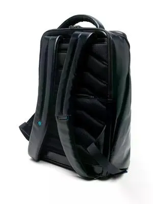 PIQUADRO Leather Backpack - Blue