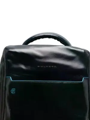 PIQUADRO Leather Backpack - Blue
