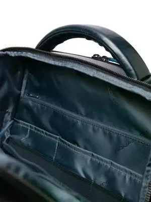 PIQUADRO Leather Backpack - Blue