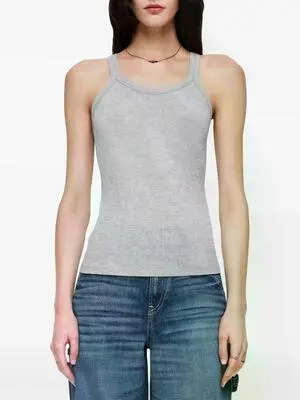 RE/DONE Ribbed Knit Tank Top - Grey
