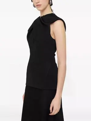 JIL SANDER Pleat-detailing Sleeveless Top