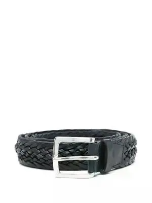 Orciani Braided Leather Belt - Blue