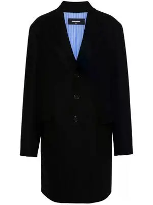 Dsquared2 Single-breasted Virgin Wool Blend Coat